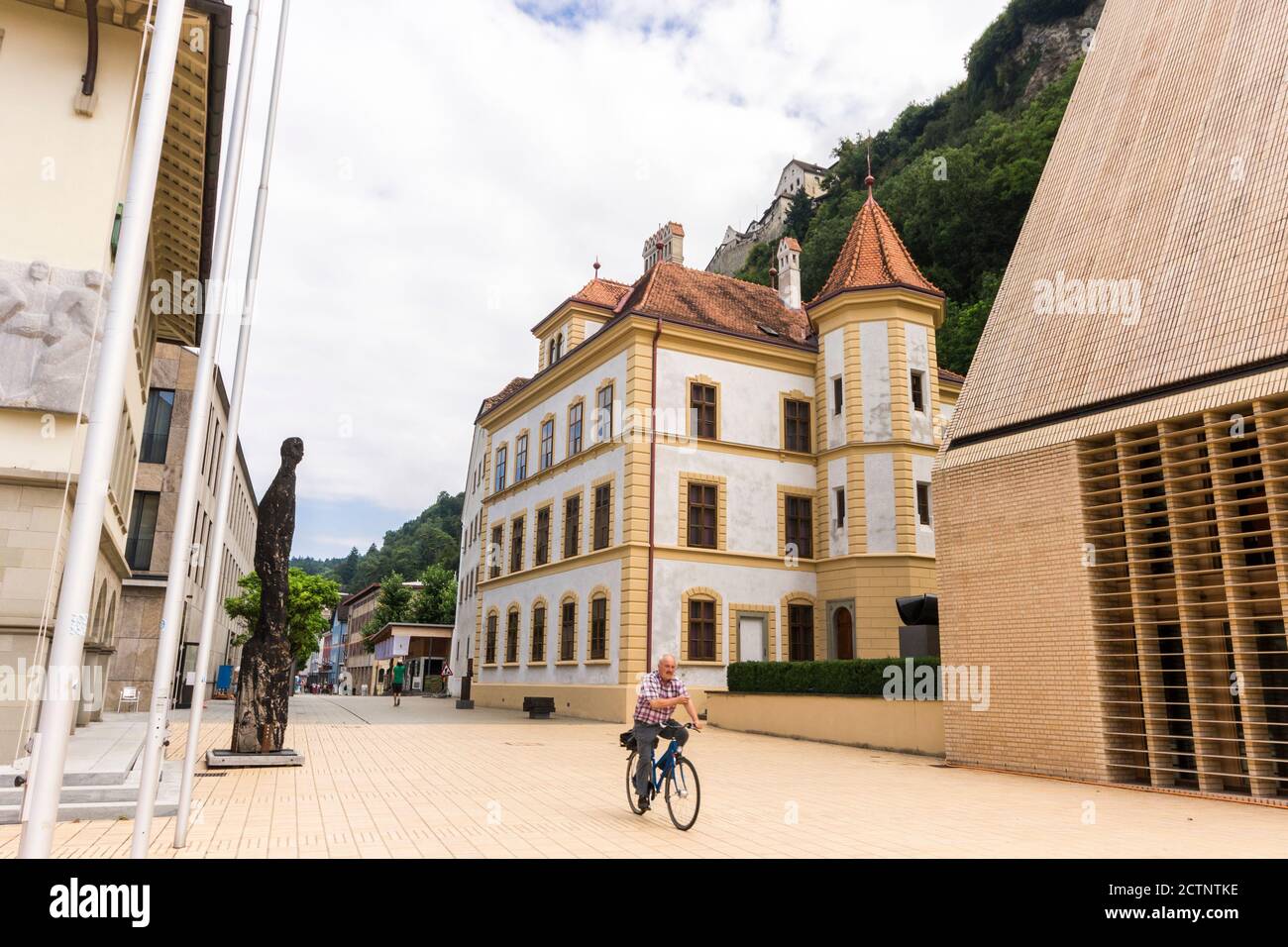 Vaduz, Liechtenstein. Streets of the capital city of the Principality ...