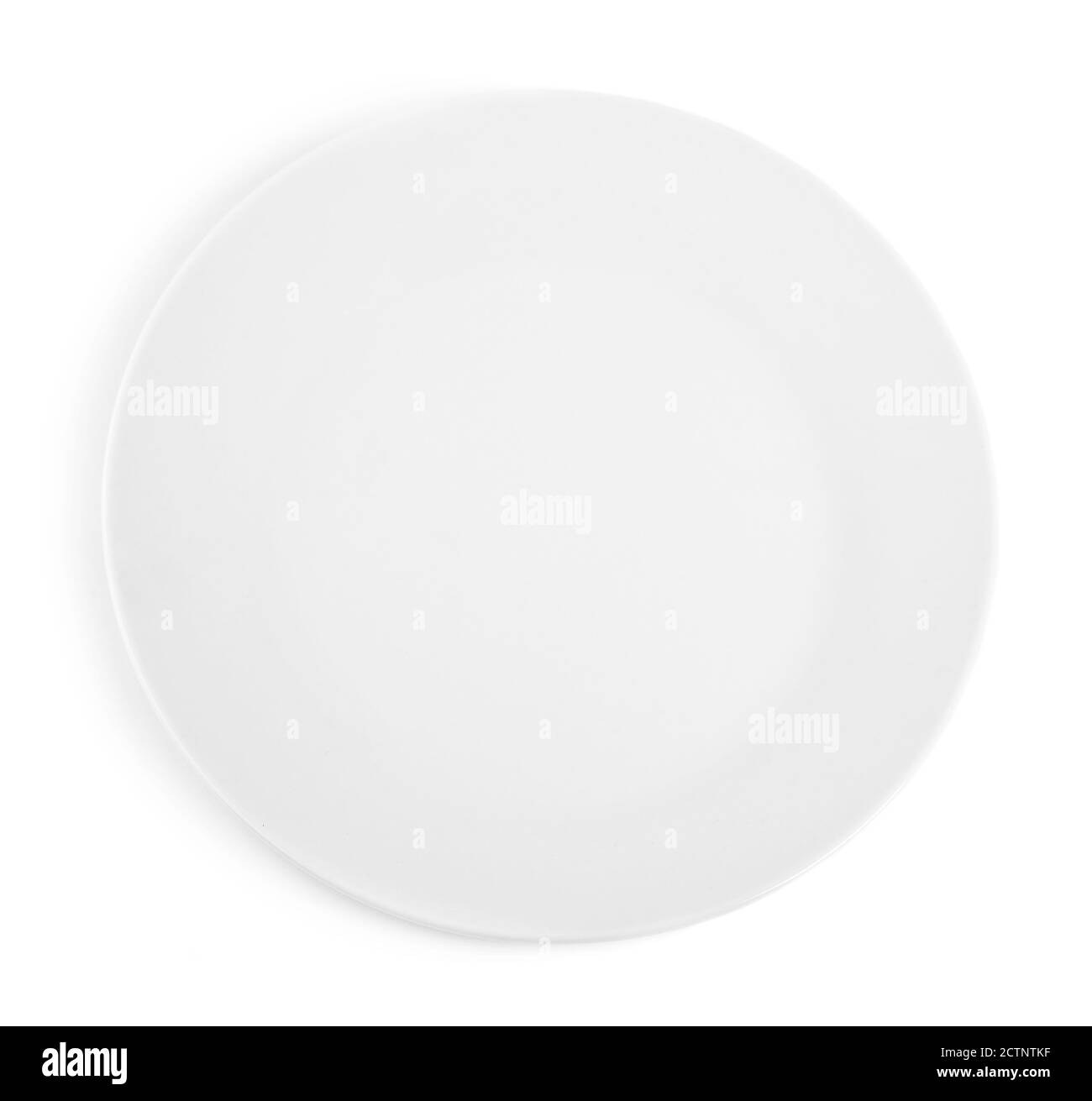 White plate isolated Stock Photo - Alamy