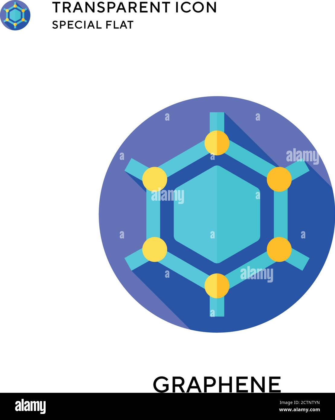 Graphene vector icon. Flat style illustration. EPS 10 vector Stock ...