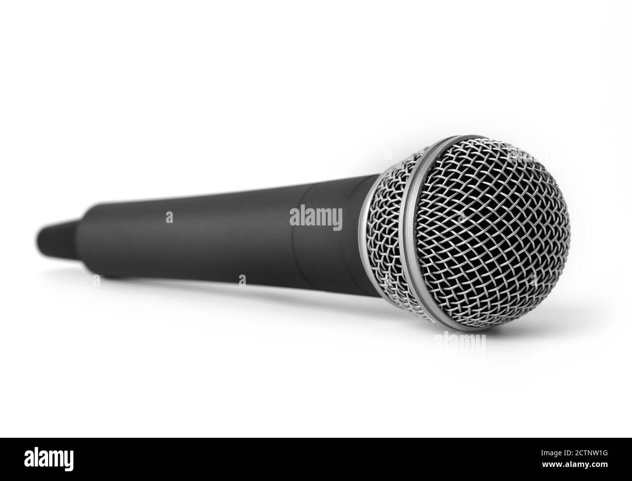 Wireless microphone on white background Stock Photo - Alamy