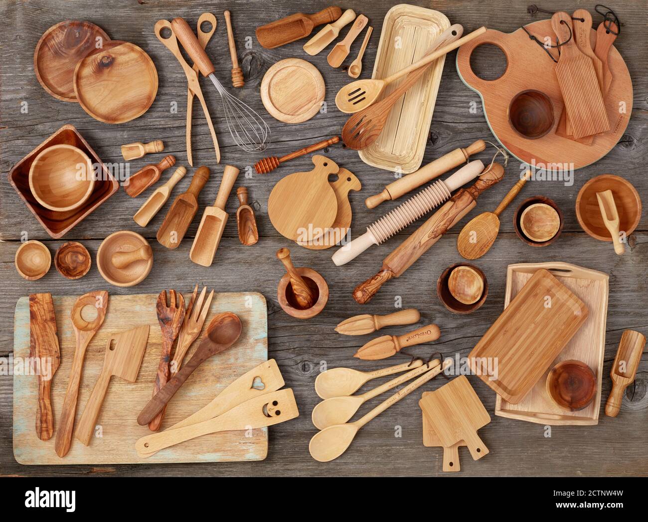 Wooden objects variation Stock Photo - Alamy