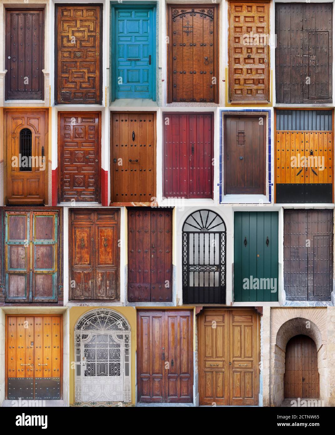 Wooden doors collection Stock Photo - Alamy