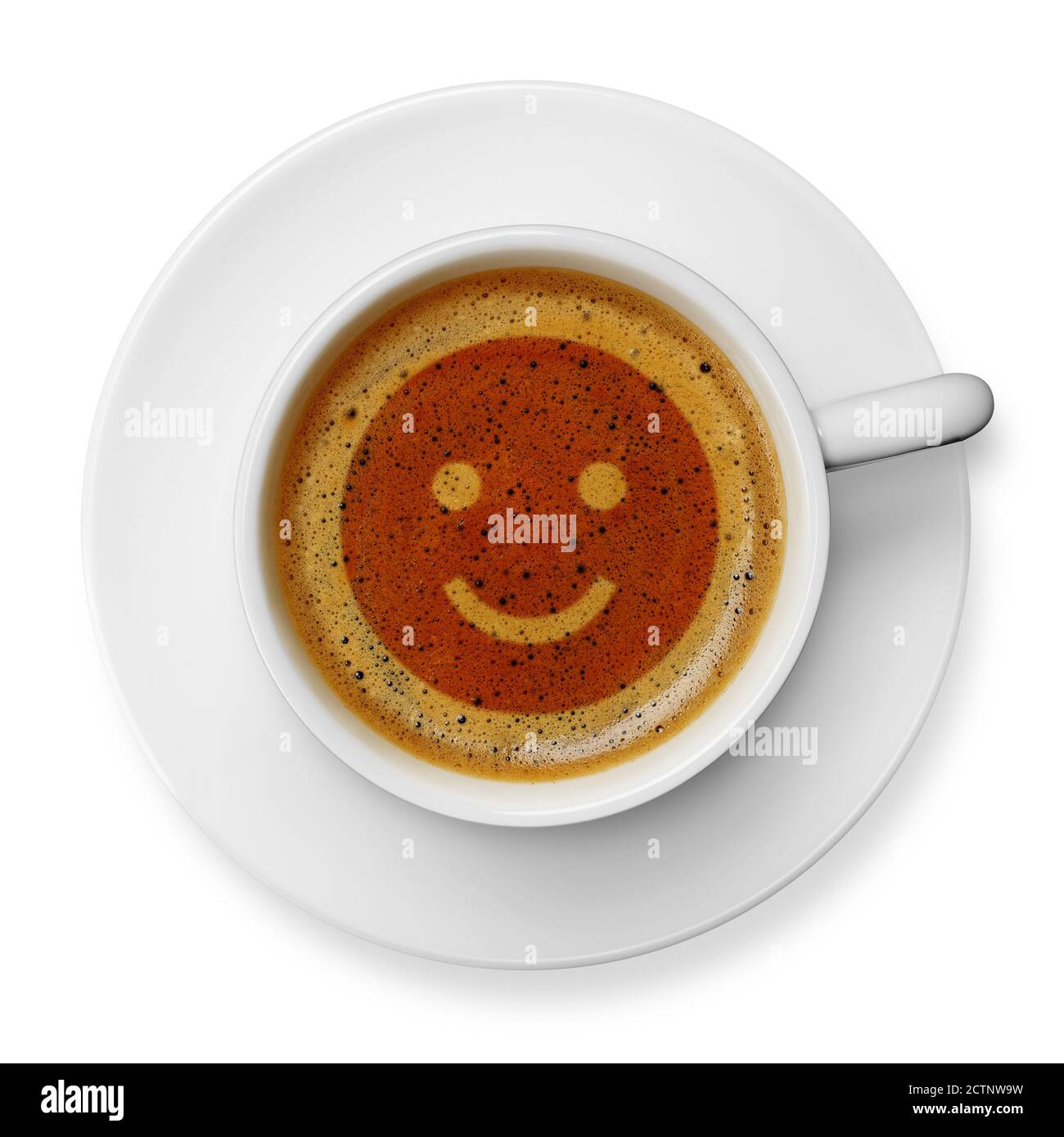 Smiley face on coffee Stock Photo - Alamy