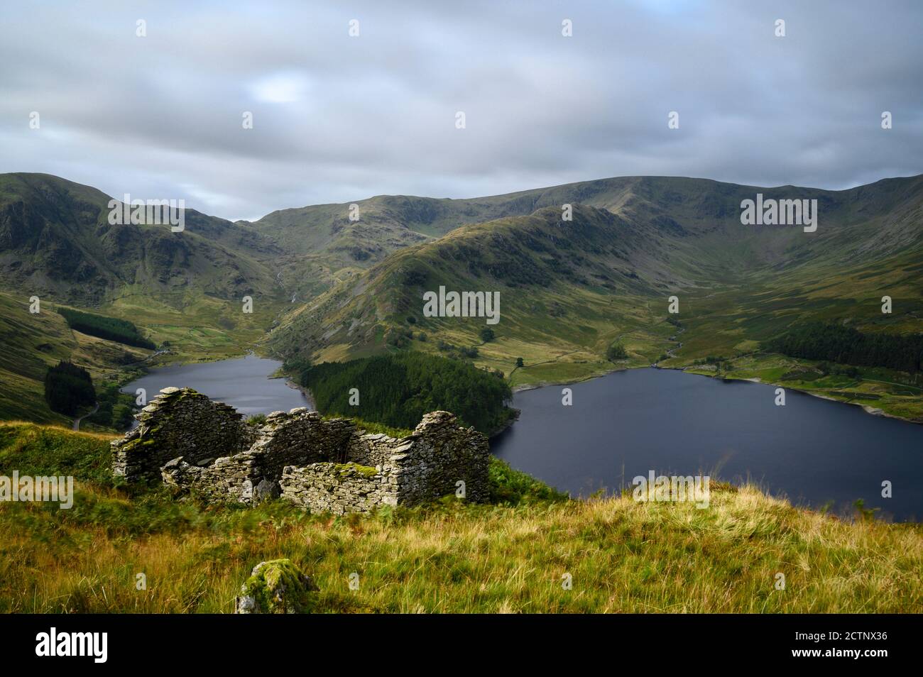 Haweswater view from Corpse Road, Lake District, Cumbria, England UK ...