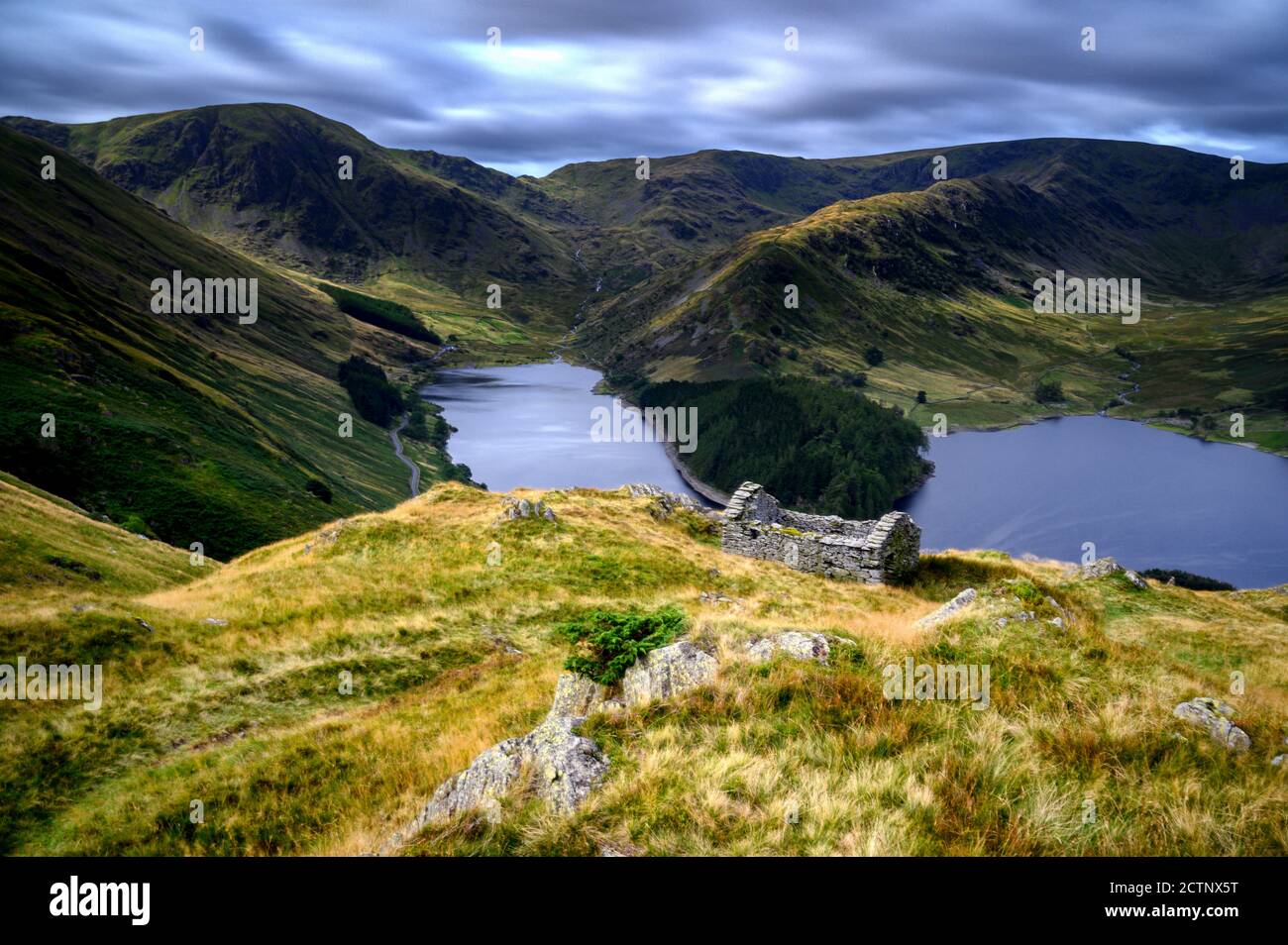 Haweswater view from Corpse Road, Lake District, Cumbria, England UK ...