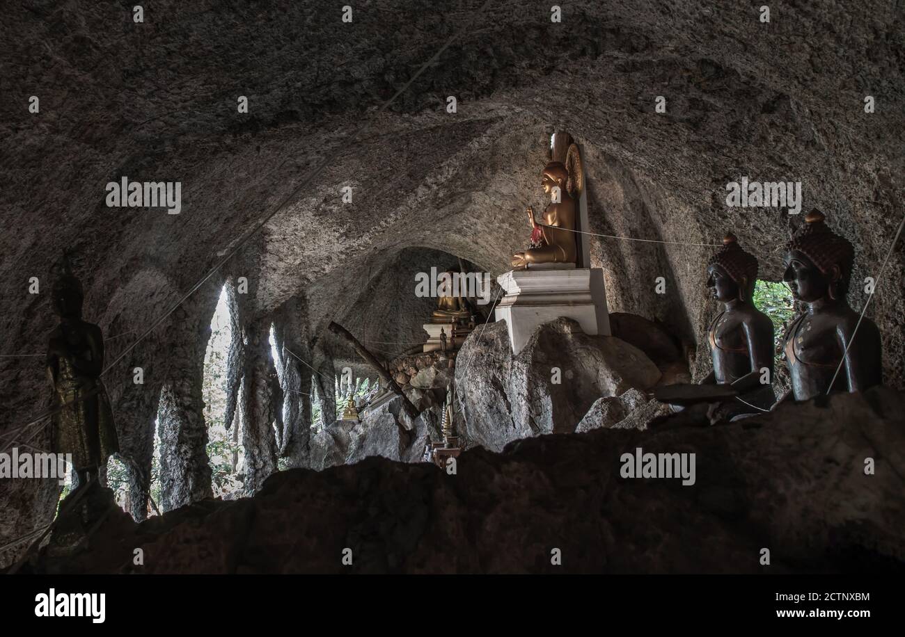 The buddha image within Sumangklo Cave and it is the oldest and ...