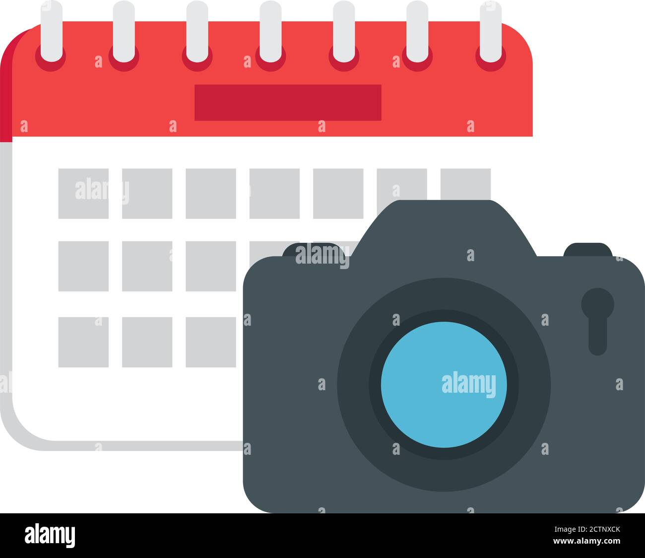 Isolated calendar and camera vector design Stock Vector Image & Art - Alamy