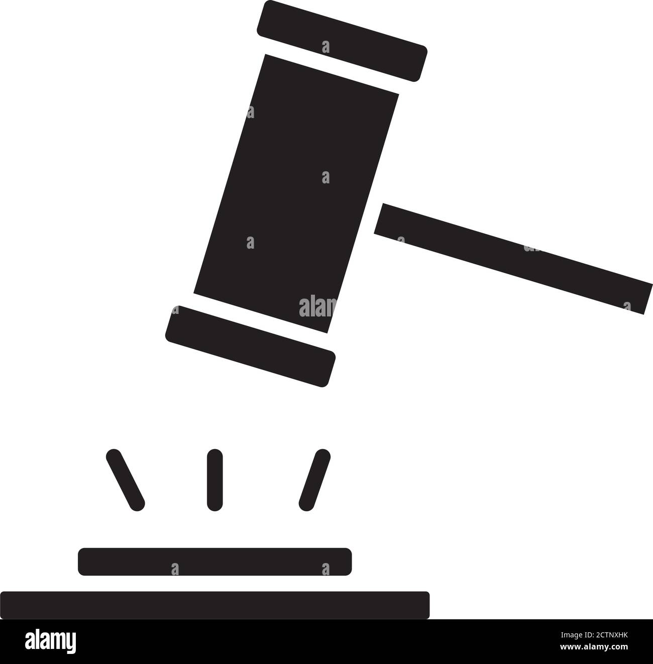 hammer judge silhouette style icon vector illustration design Stock ...