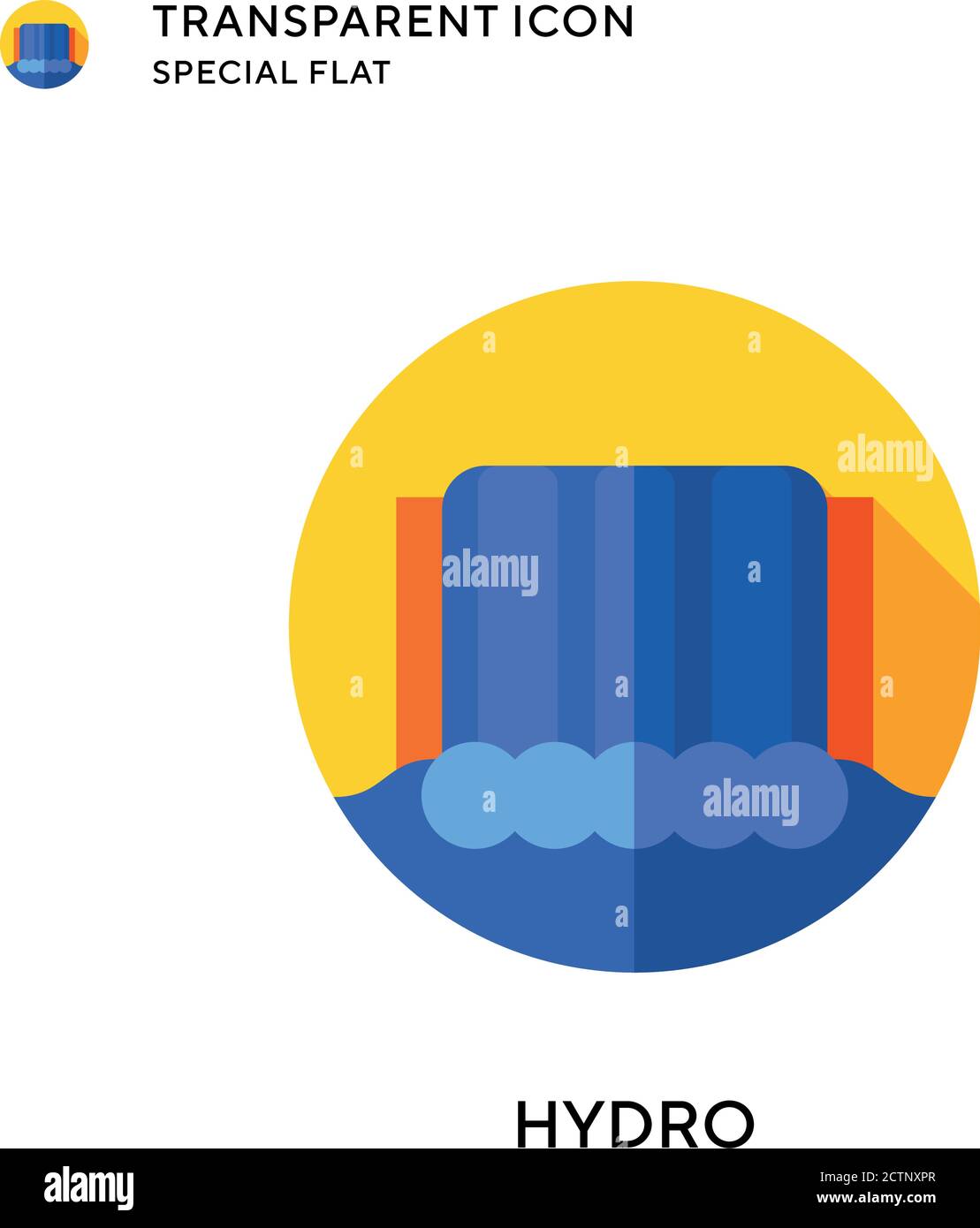 Hydro vector icon. Flat style illustration. EPS 10 vector Stock Vector ...