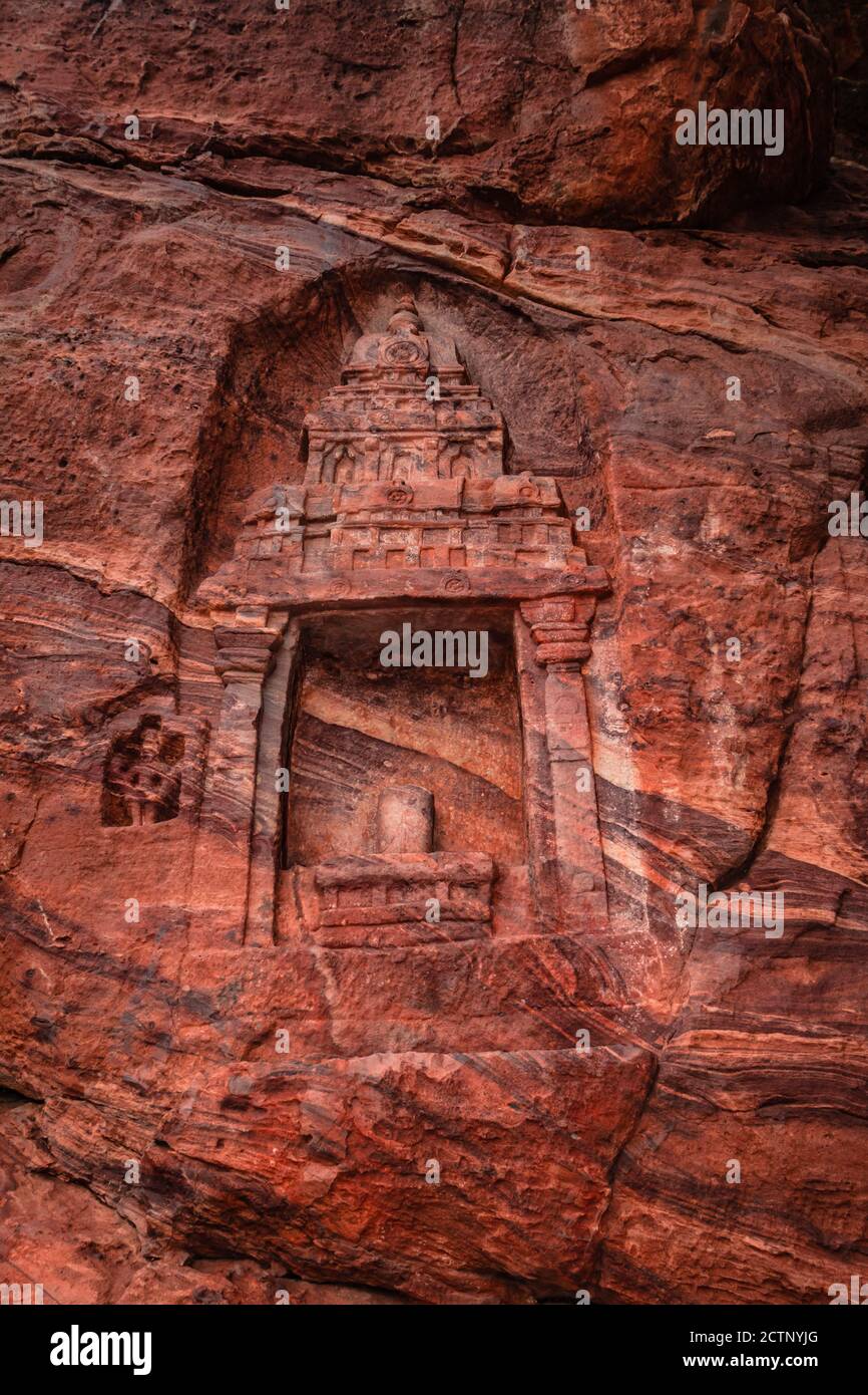 ancient stone art on granite stone in details from flat angle image is ...