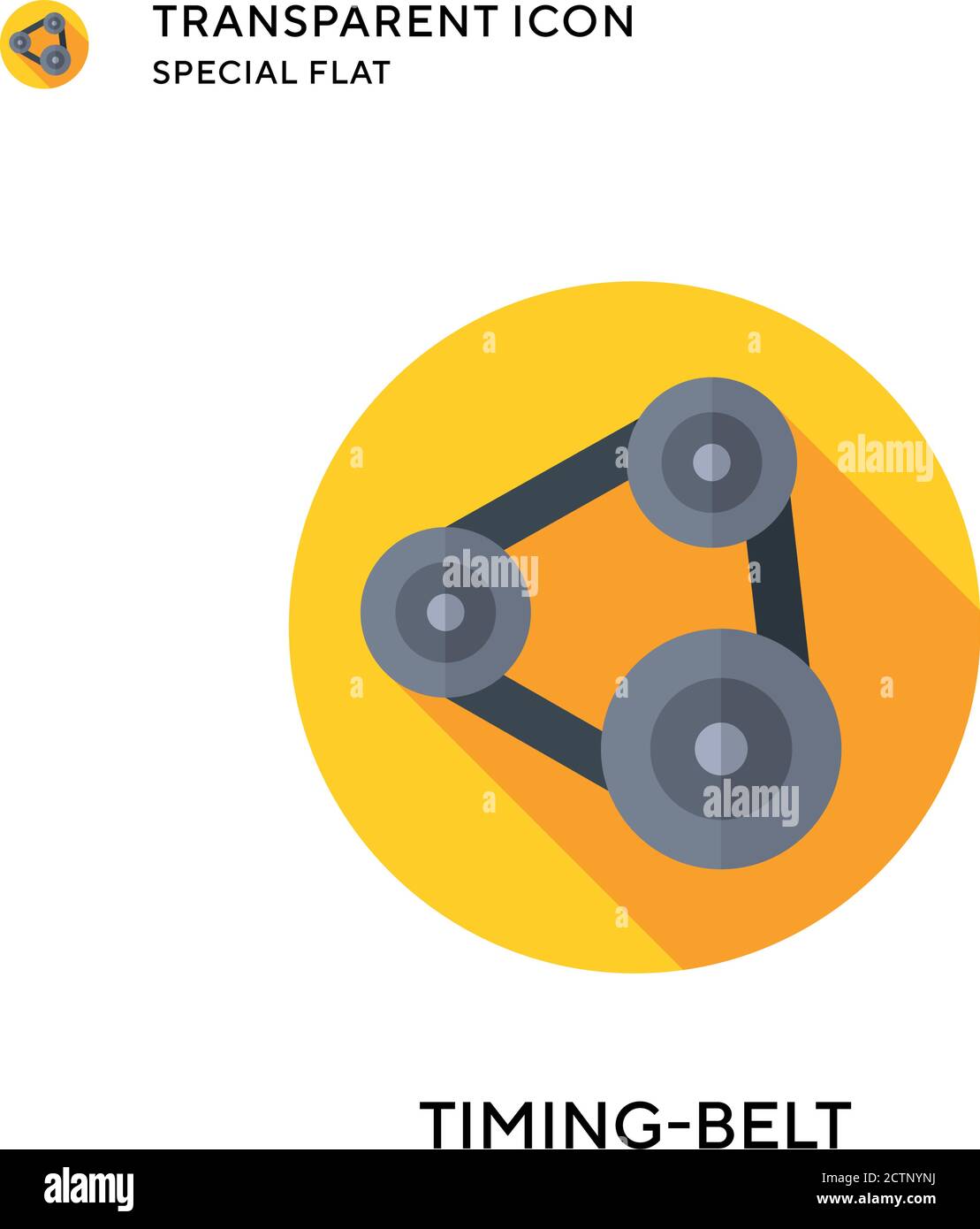 Timing-belt vector icon. Flat style illustration. EPS 10 vector Stock ...