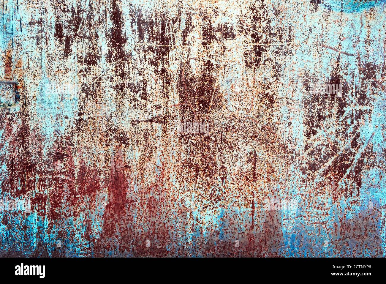 Rusty colored metal texture with cracked paint, grunge background Stock ...