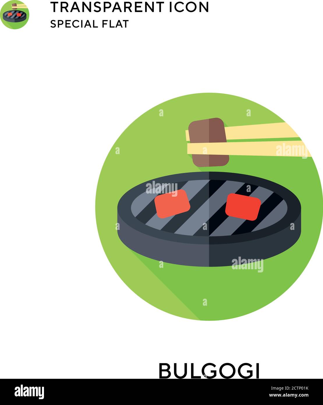 Bulgogi vector icon. Flat style illustration. EPS 10 vector Stock ...