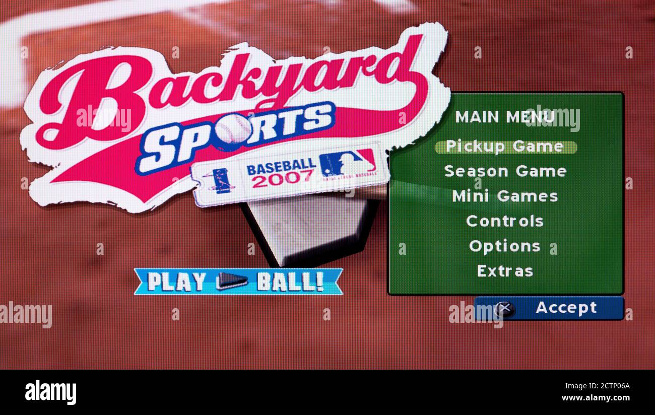 Backyard Sports Baseball 2007 - Sony Playstation 2 PS2 - Editorial use ...
