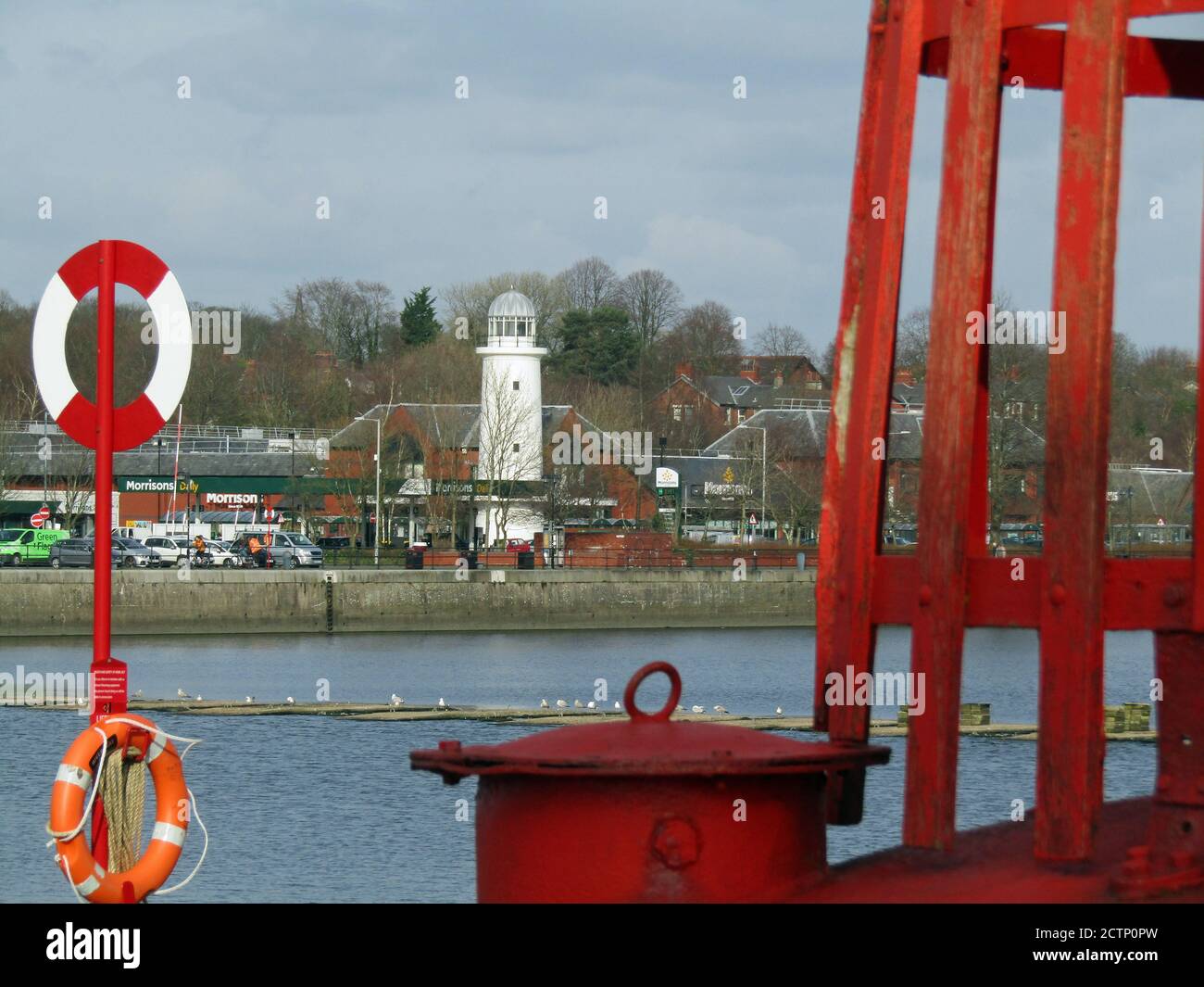 Morrison's Lighthouse and Old Port Buoy 1 Stock Photo - Alamy