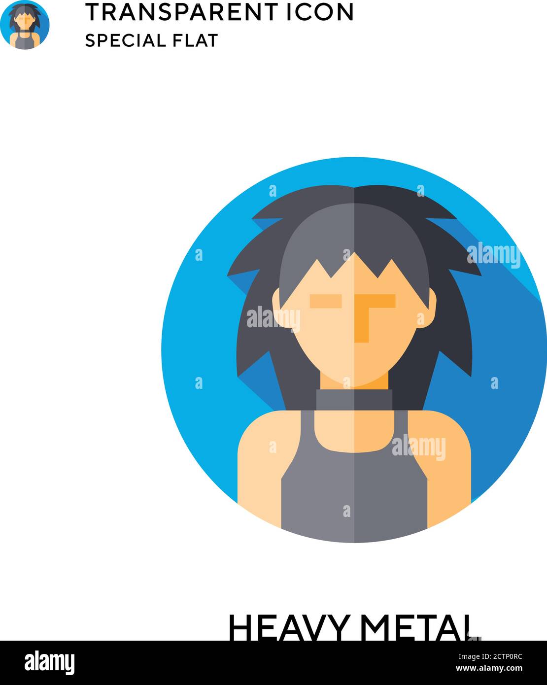 Heavy metal vector icon. Flat style illustration. EPS 10 vector Stock ...