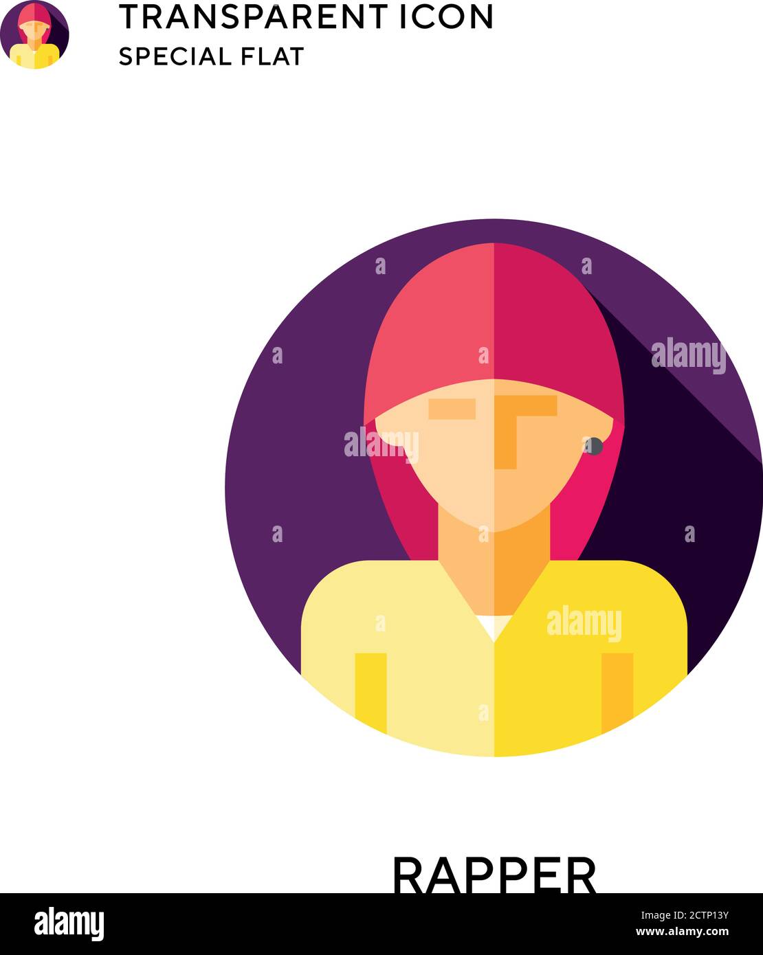 Hip rapper man vector microphone black hi-res stock photography and ...