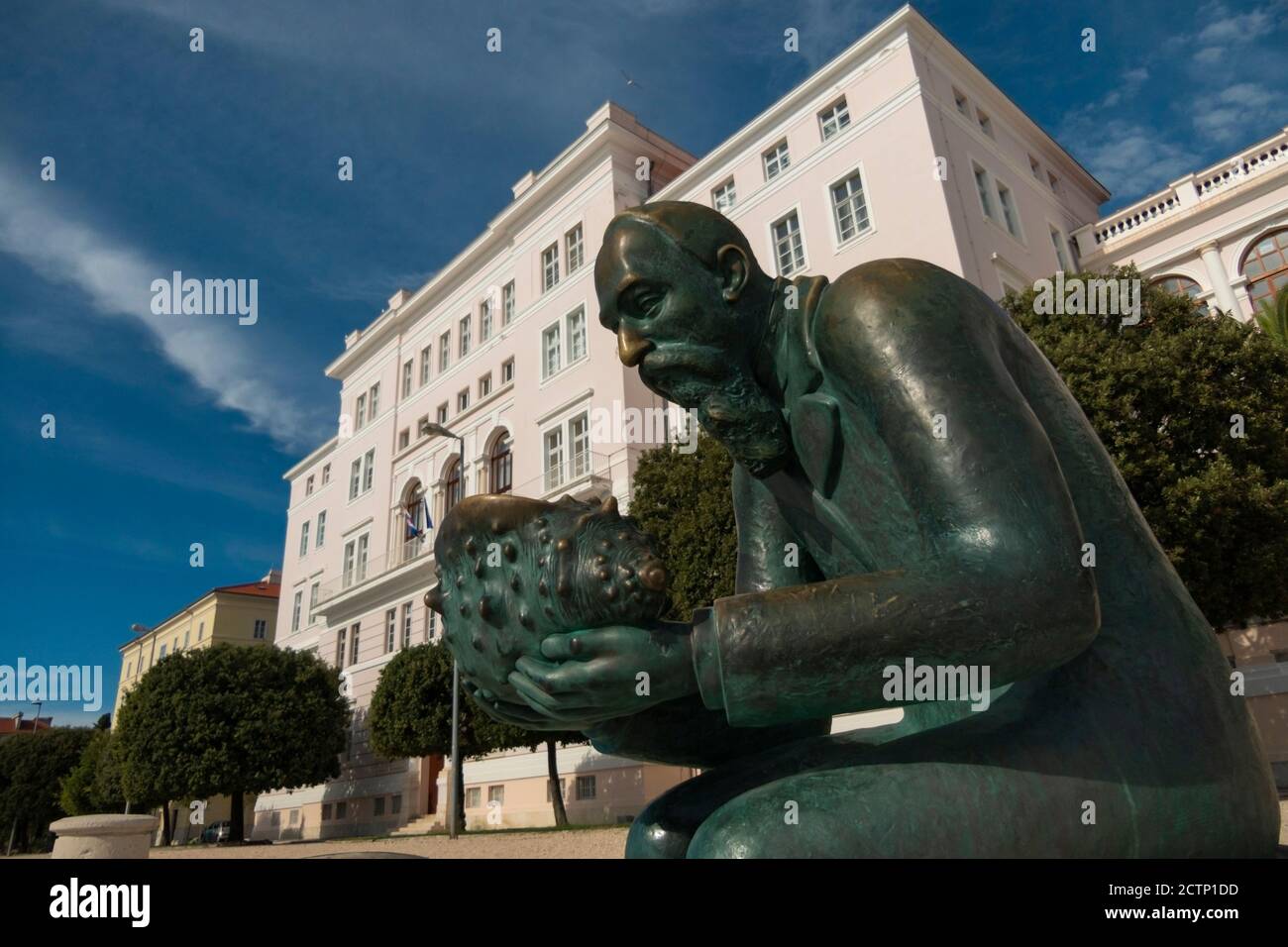 Entrance to the rectorate of the University of Zadar, Croatia. Monument ...