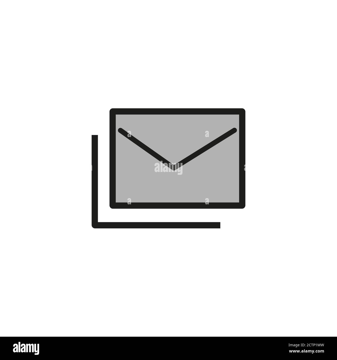 Vector illustration of classic shape envelope isolated on white ...