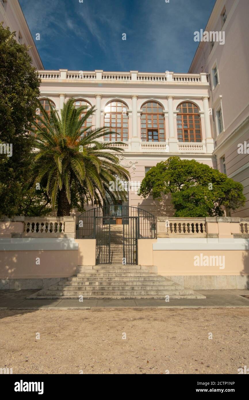Entrance to the rectorate of the University of Zadar, Croatia Stock ...