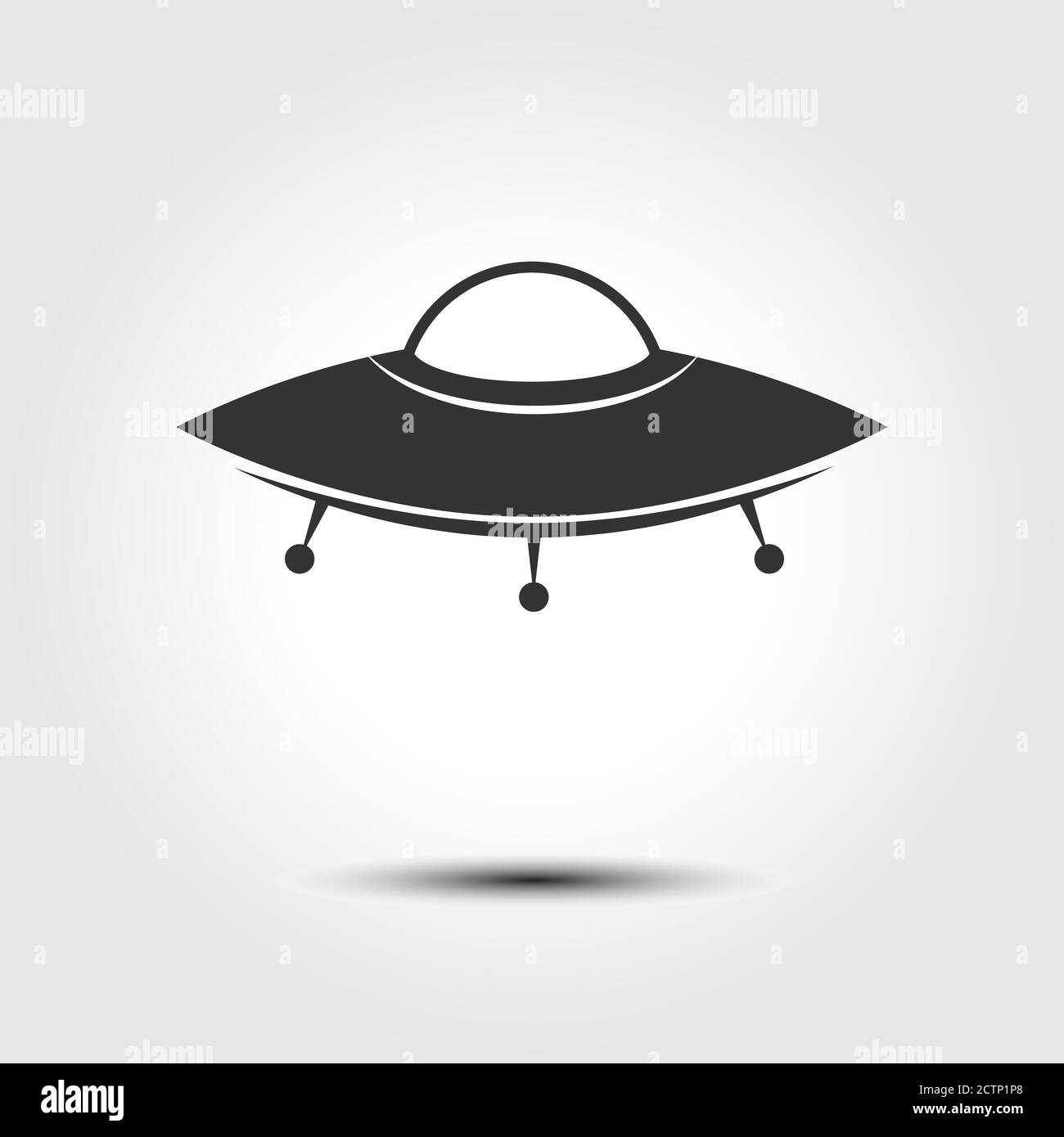 UFO icon. simple vector illustration on white background, flat style ...