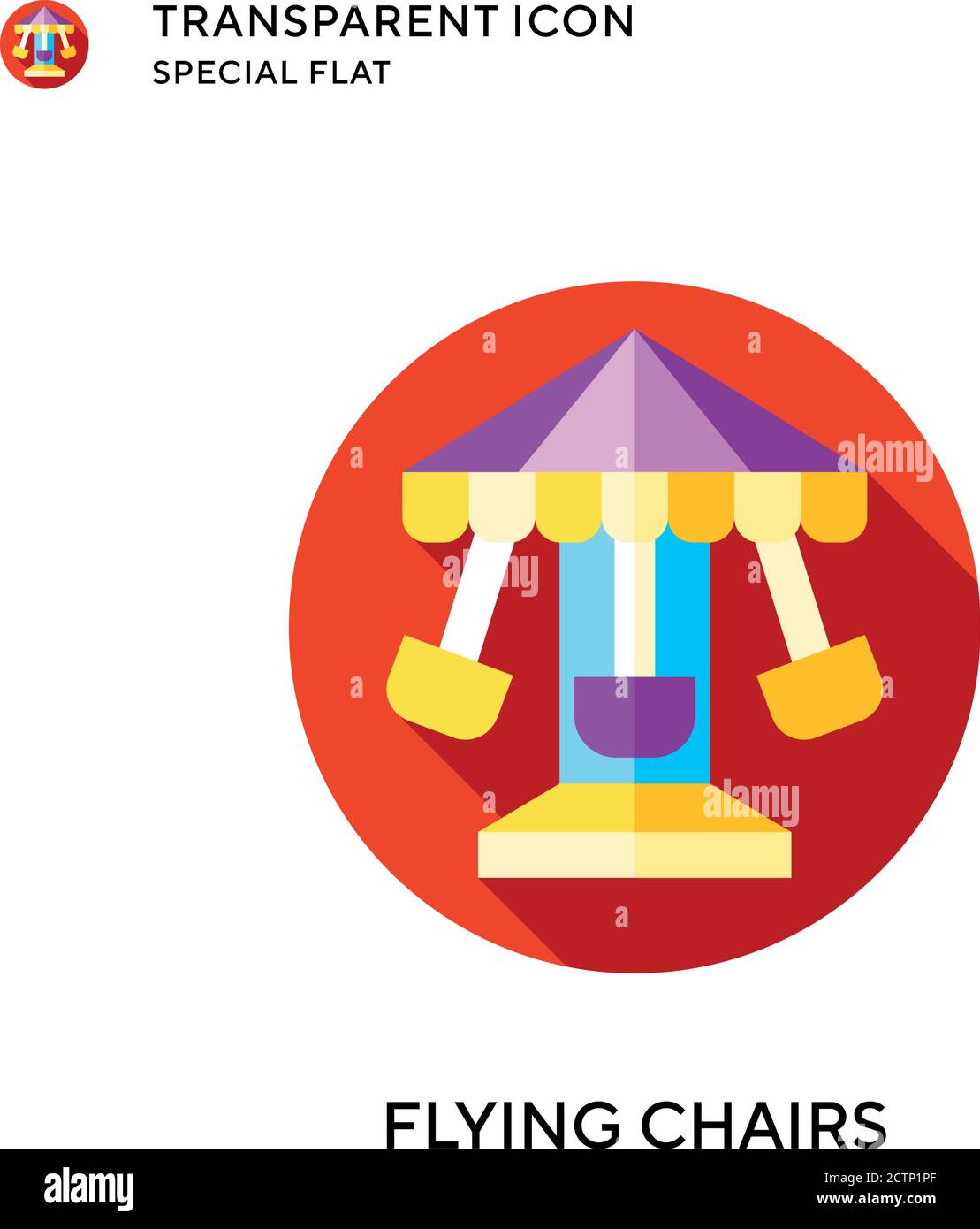 Flying chairs vector icon. Flat style illustration. EPS 10 vector Stock ...