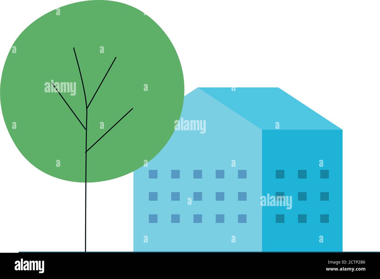 house with tree vector design Stock Vector Image & Art - Alamy