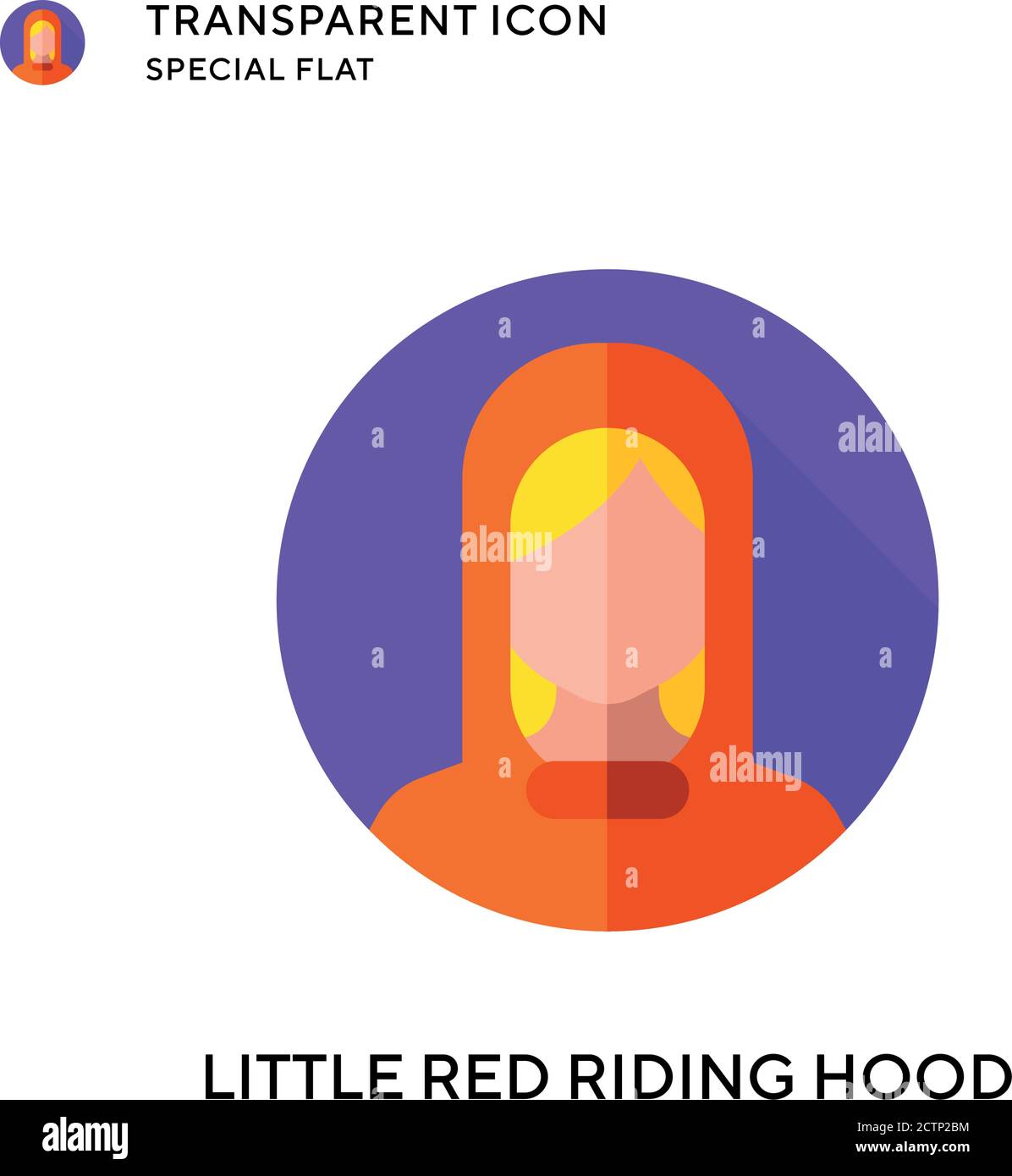 Little red riding hood vector icon. Flat style illustration. EPS 10 ...