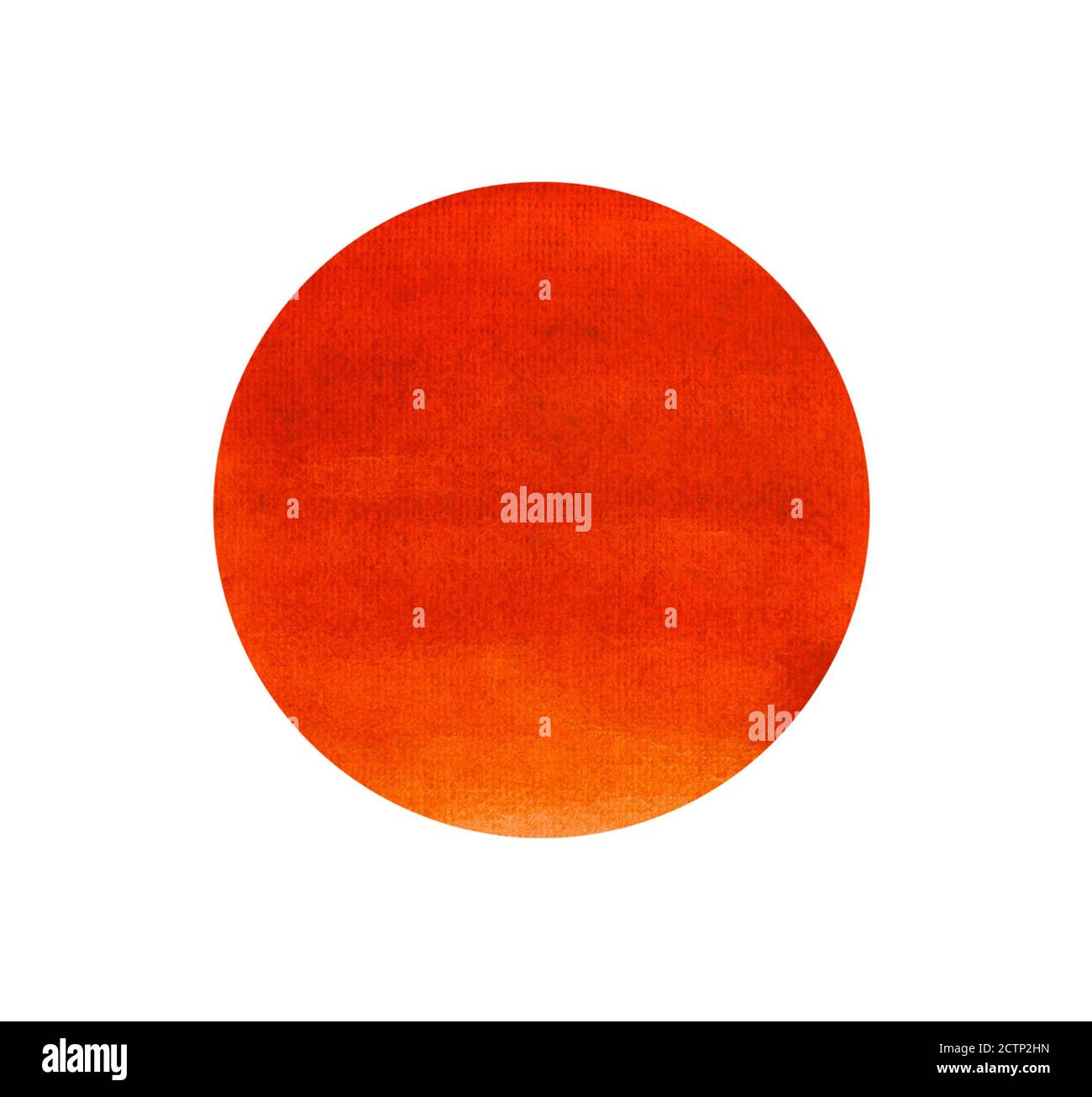 Abstract red or pink watercolor painted circle isolated on white ...