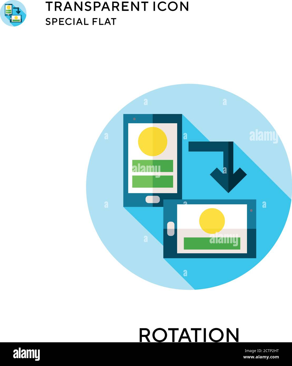 Rotation vector icon. Flat style illustration. EPS 10 vector Stock ...