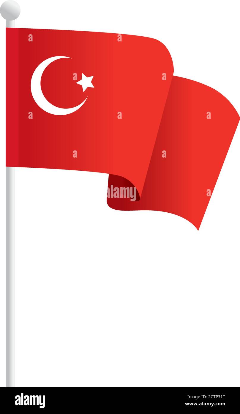 Turkish flag icon vector design Stock Vector Image & Art - Alamy