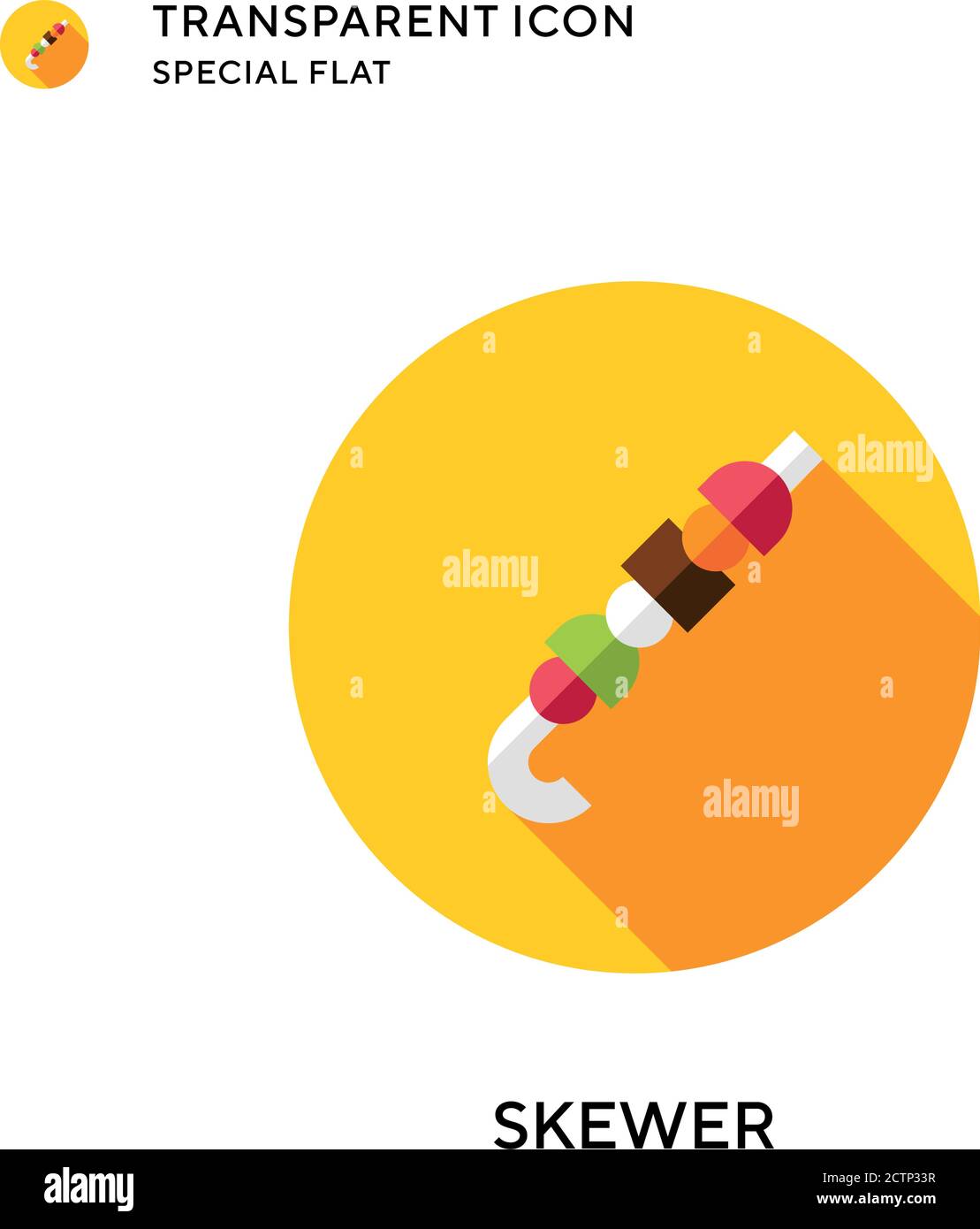 Skewer vector icon. Flat style illustration. EPS 10 vector Stock Vector ...