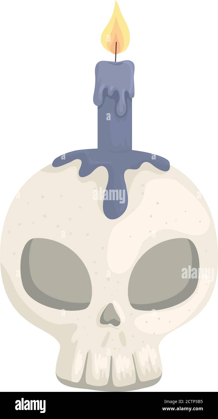 halloween skull candle vector design Stock Vector Image & Art - Alamy