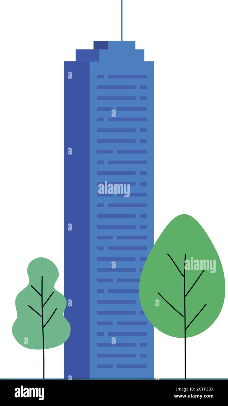 city building with trees vector design Stock Vector Image & Art - Alamy