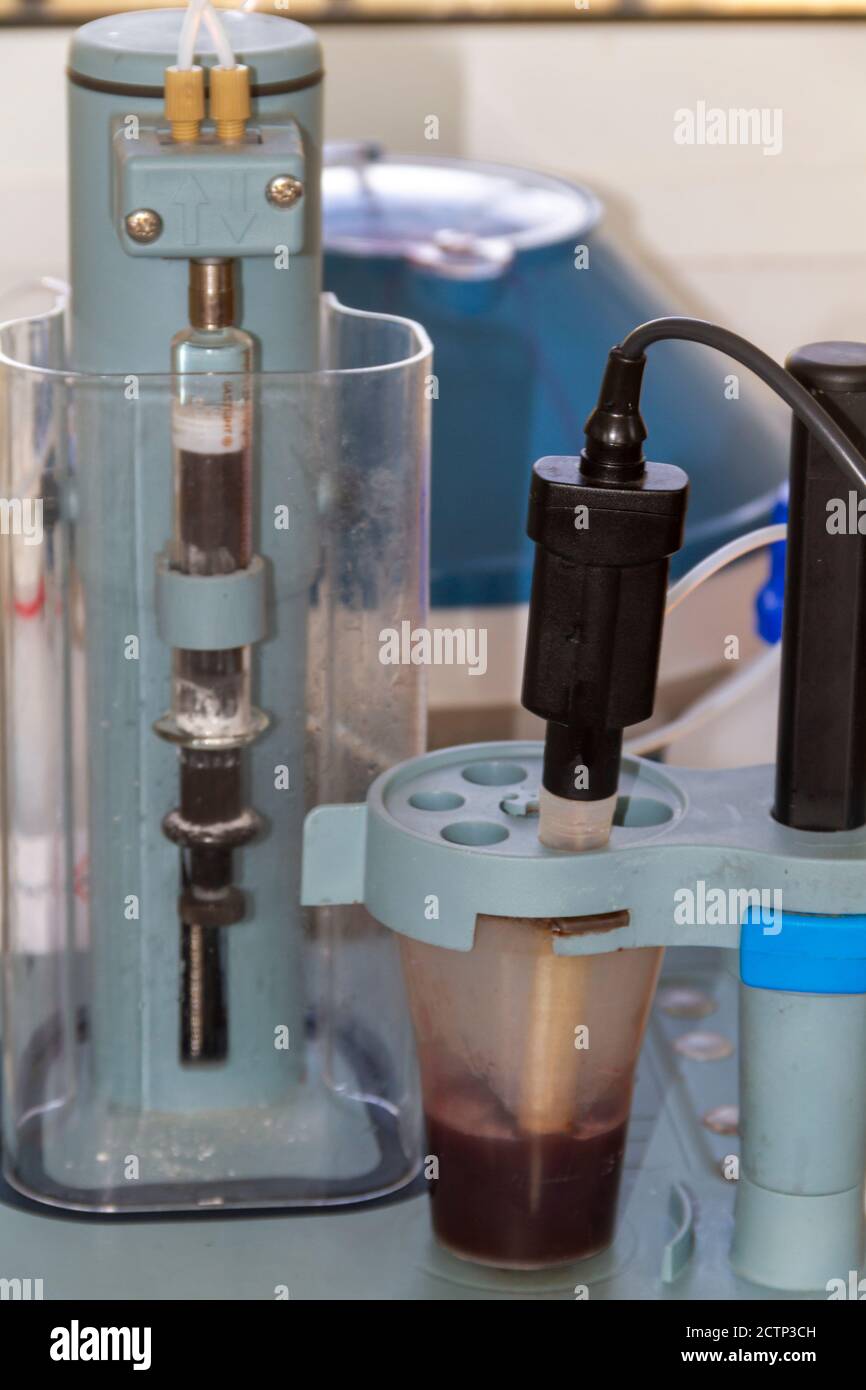 Laboratory of a winery in the La Manchuela area in Albacete (Spain ...