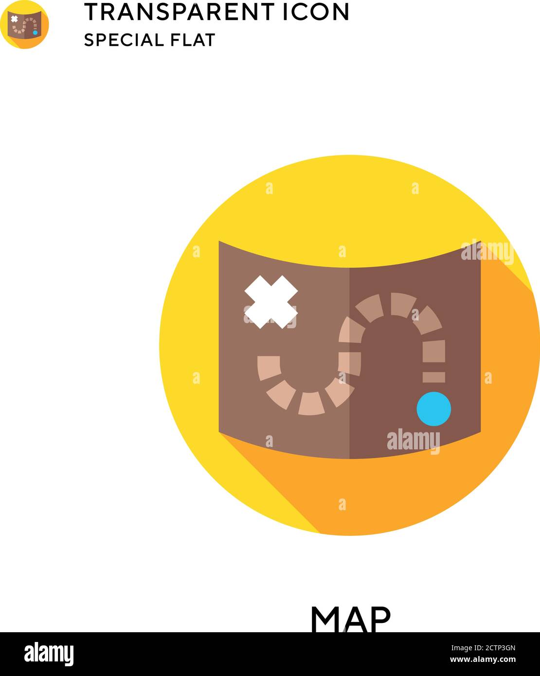 Map vector icon. Flat style illustration. EPS 10 vector Stock Vector ...