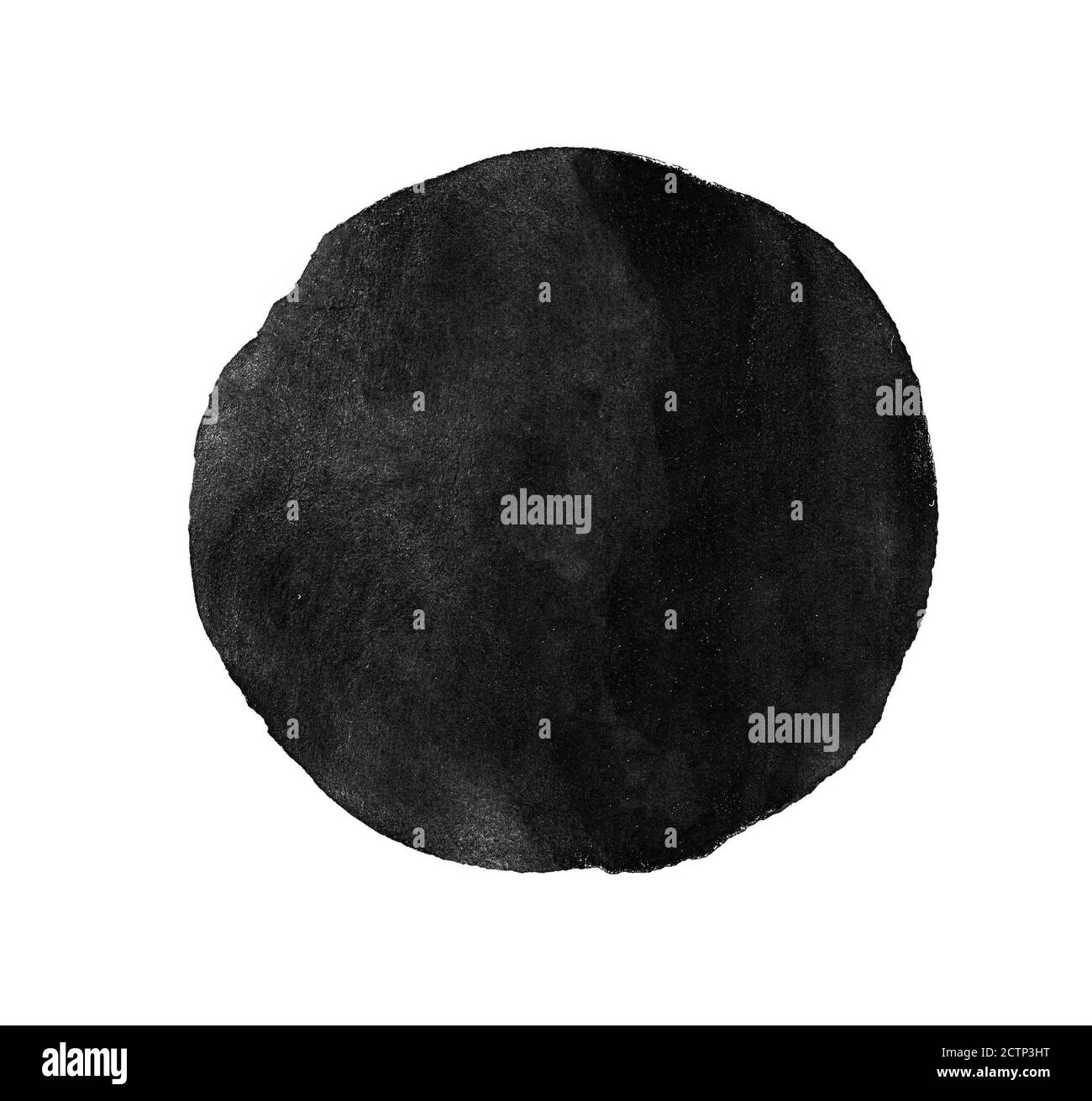 Monochrome grey circle watercolor texture paint isolated. Closeup Stock ...