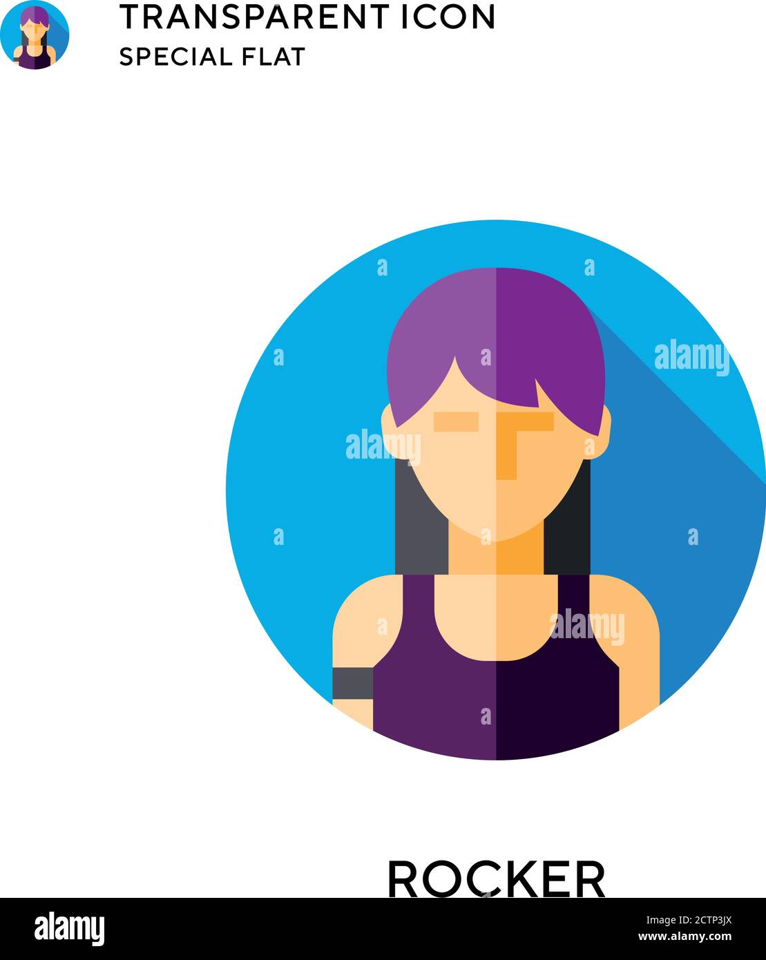 Rocker vector icon. Flat style illustration. EPS 10 vector Stock Vector ...