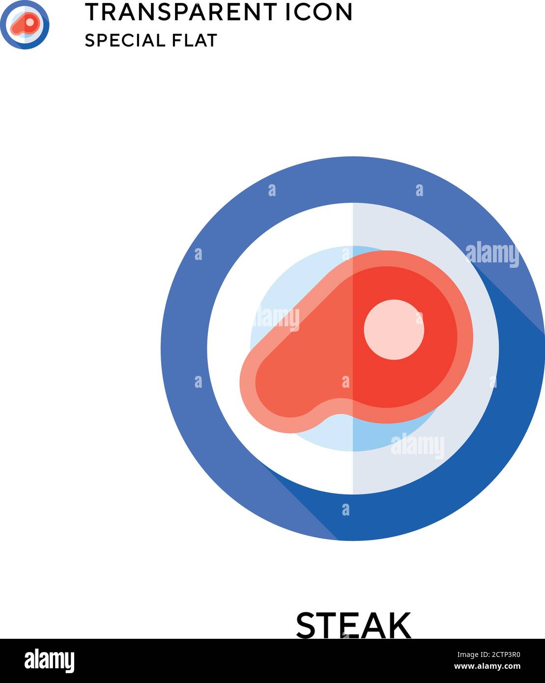 Steak vector icon. Flat style illustration. EPS 10 vector Stock Vector ...