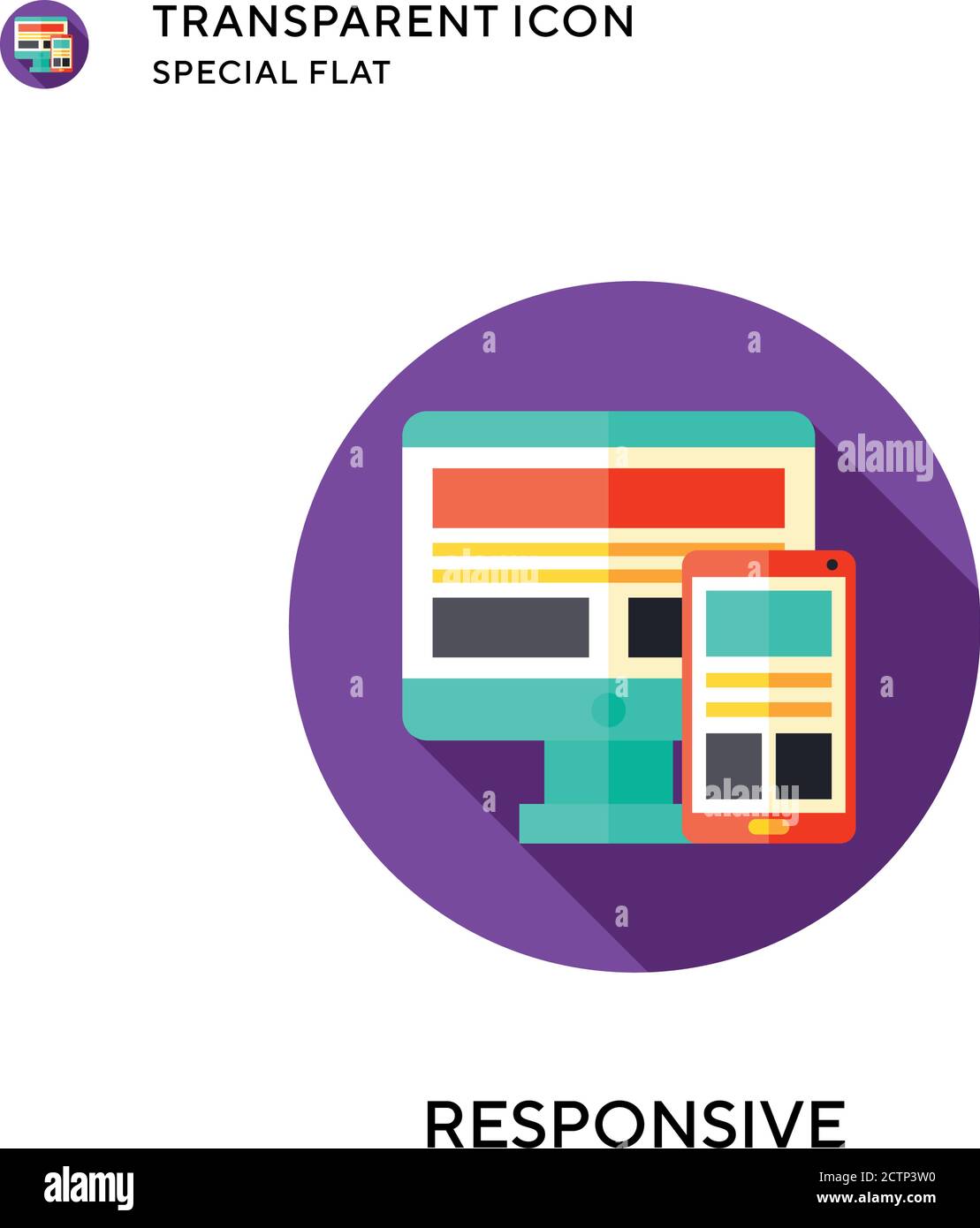 Responsive vector icon. Flat style illustration. EPS 10 vector Stock ...