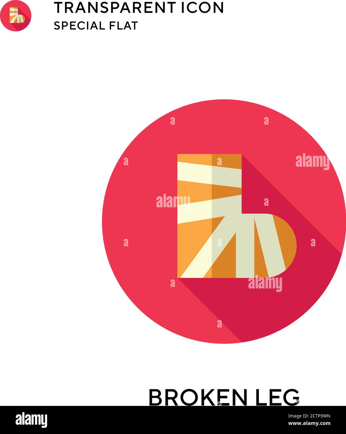 Broken leg vector icon. Flat style illustration. EPS 10 vector Stock ...