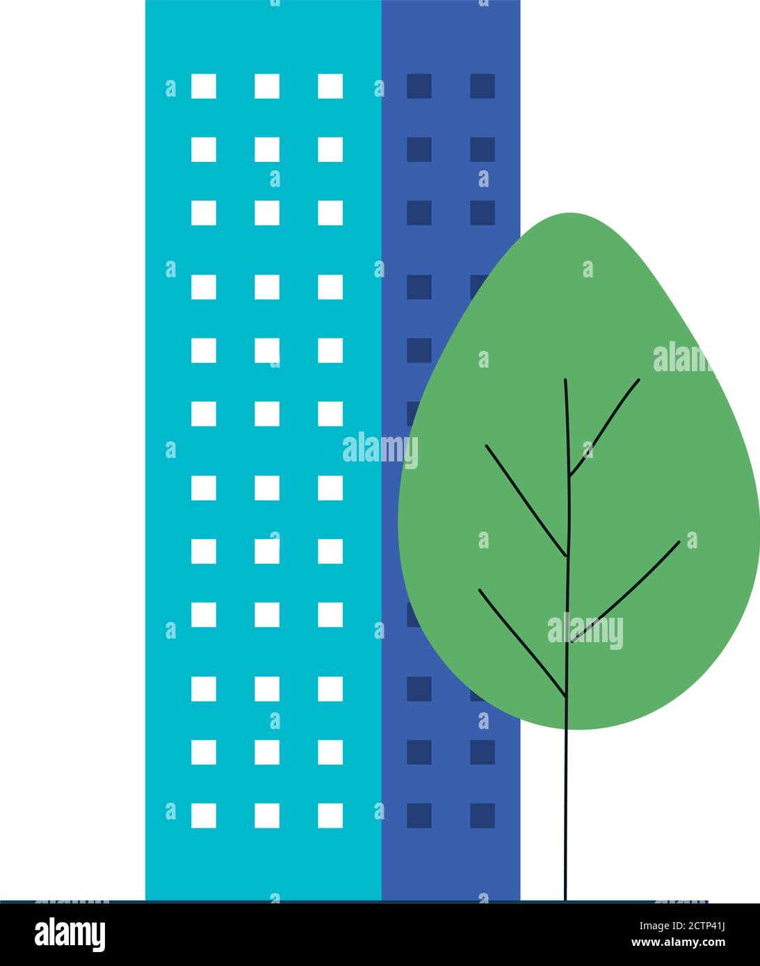 city building with tree vector design Stock Vector Image & Art - Alamy