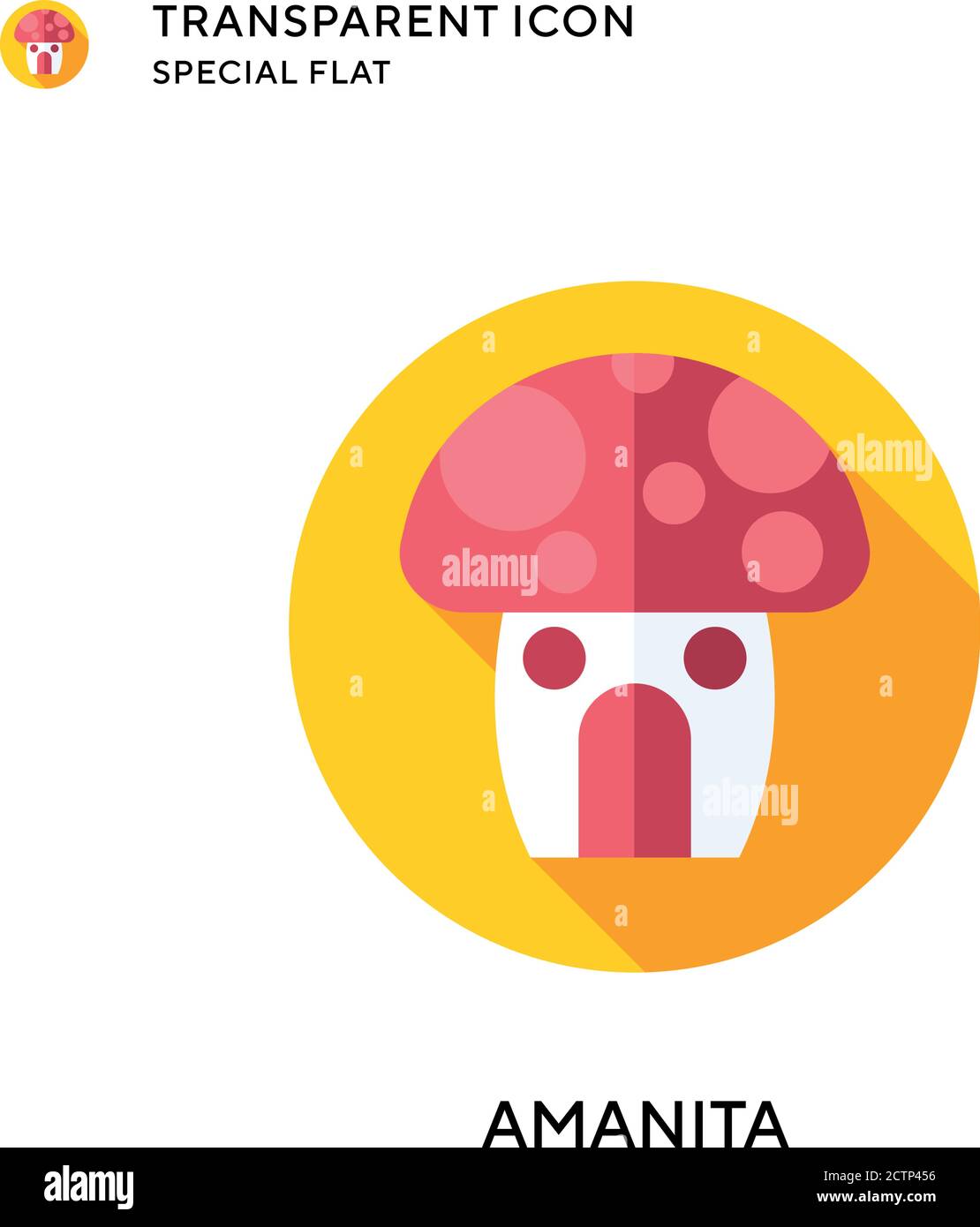 Orange fly agaric mushroom amanita Stock Vector Images - Alamy
