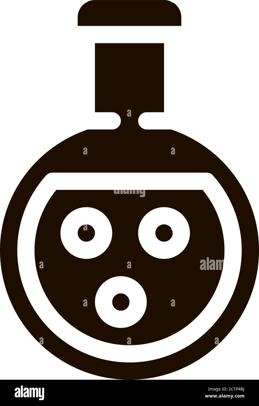 Flask With Chemical Liquid Vector Icon Stock Vector Image & Art - Alamy