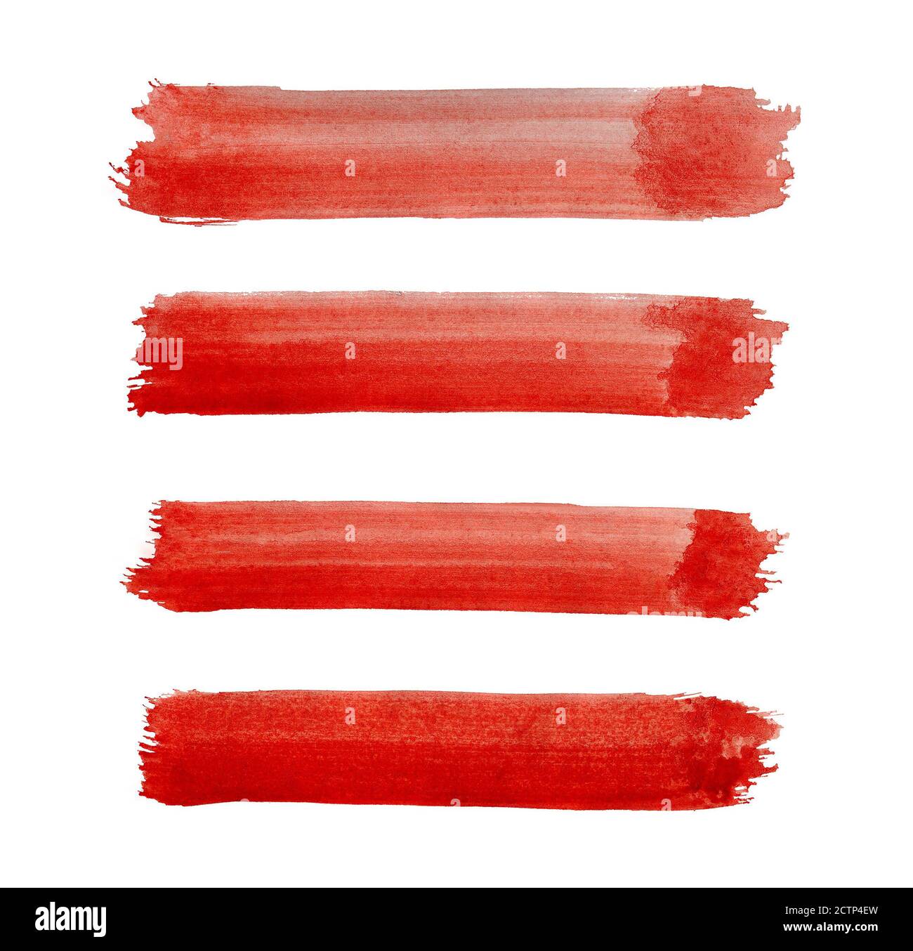 Watercolor brush strokes background design isolated on white Stock ...