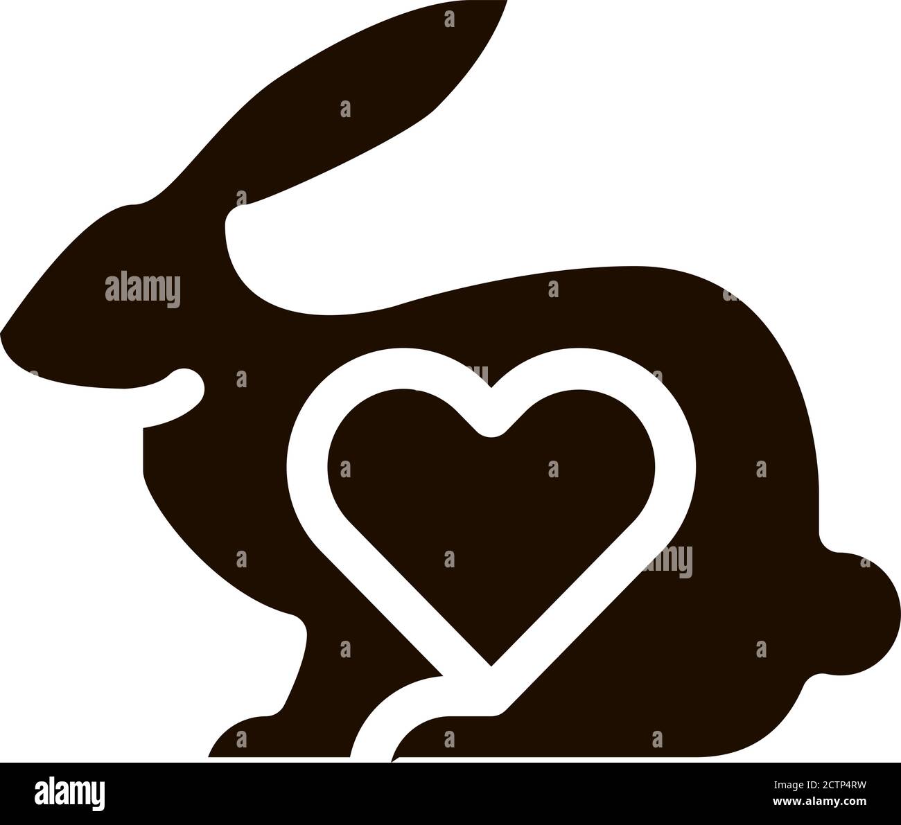 Animal Rabbit And Heart Vector Icon Stock Vector Image & Art - Alamy