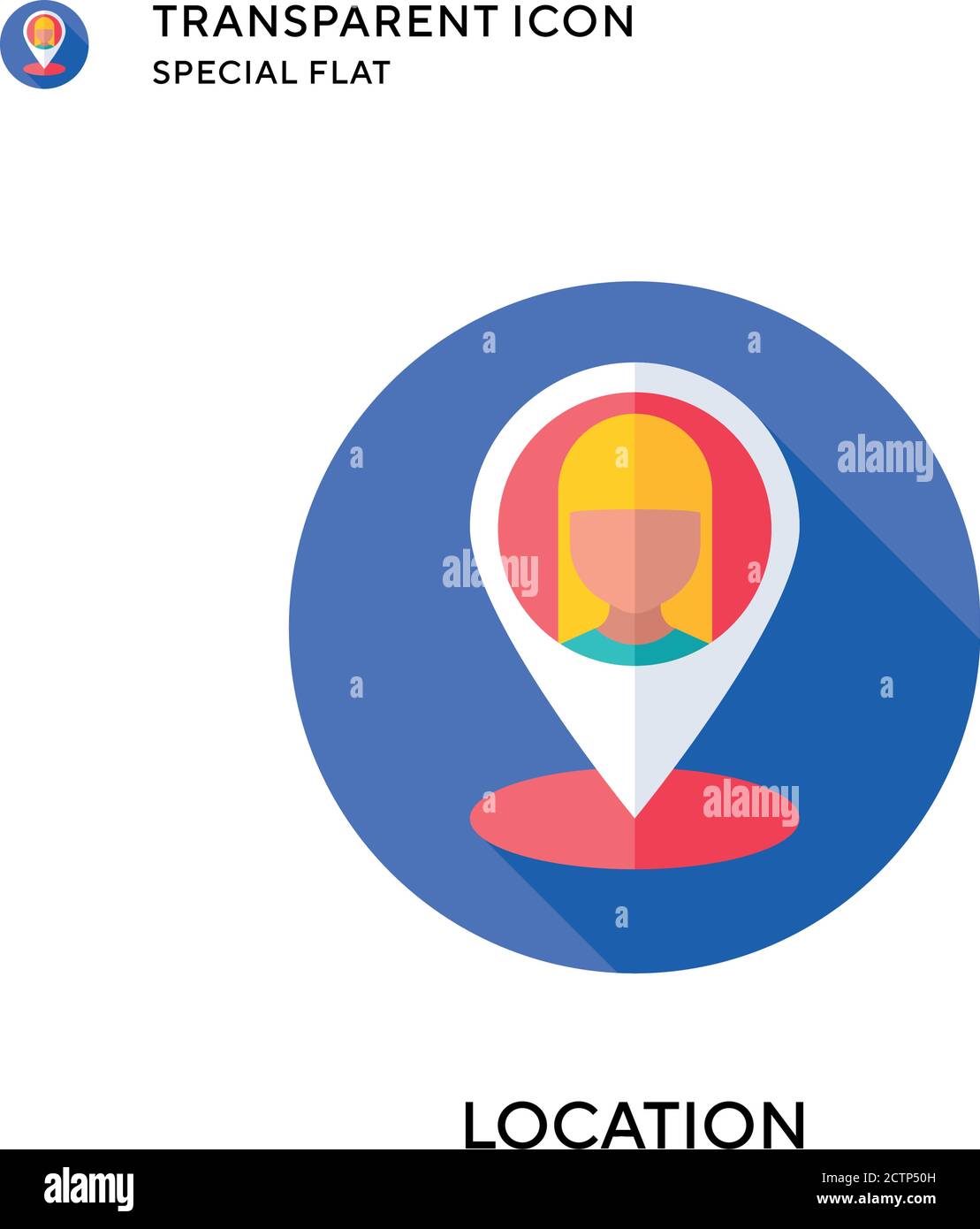 Location vector icon. Flat style illustration. EPS 10 vector Stock ...