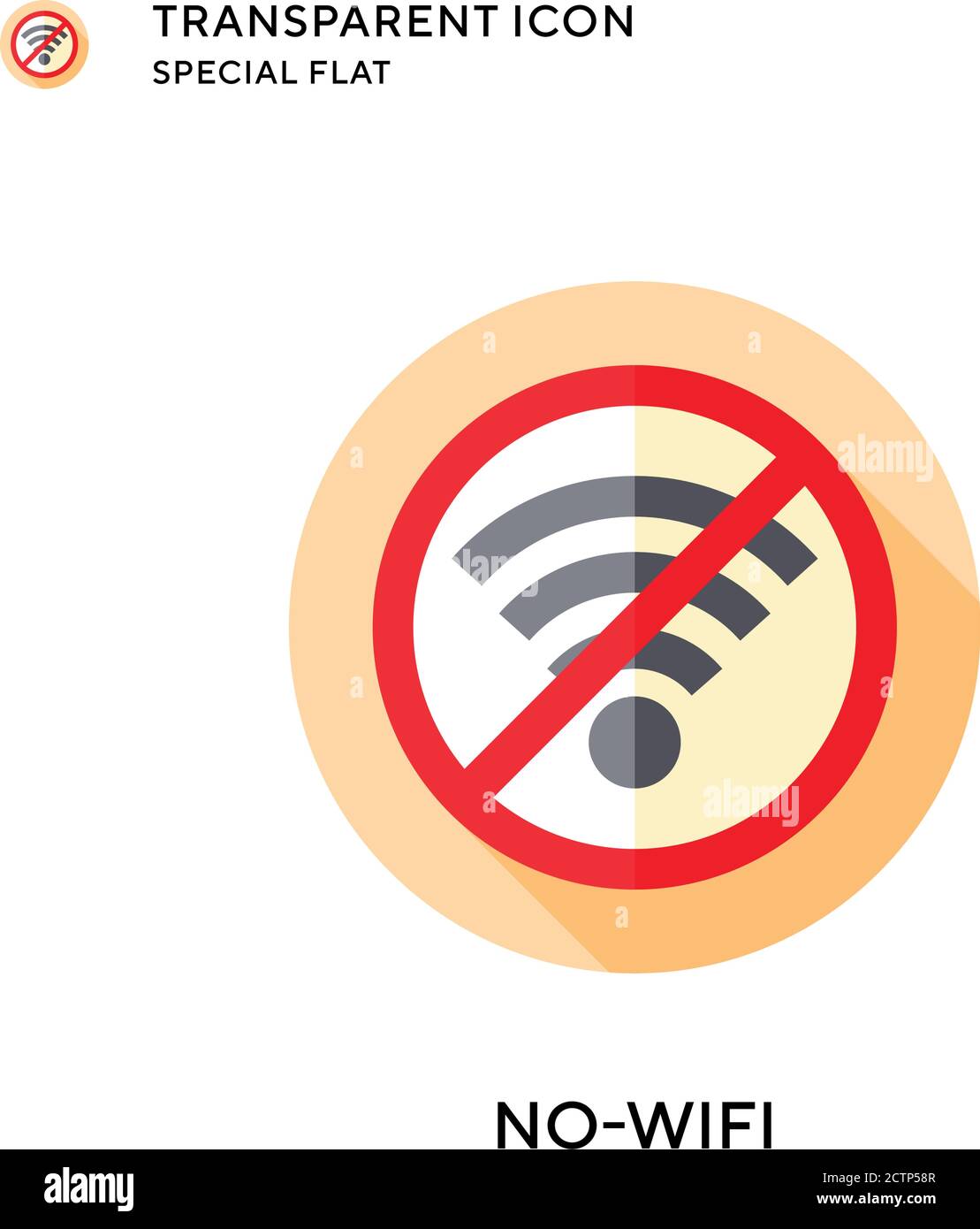 No-wifi vector icon. Flat style illustration. EPS 10 vector Stock ...