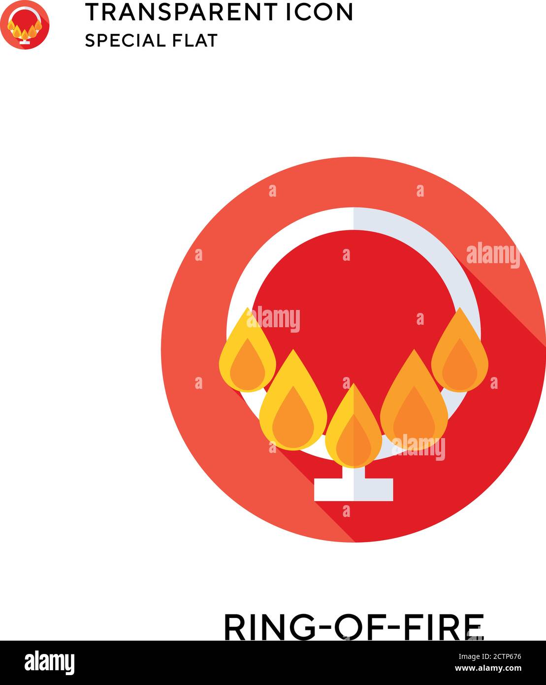 Ring-of-fire vector icon. Flat style illustration. EPS 10 vector Stock ...