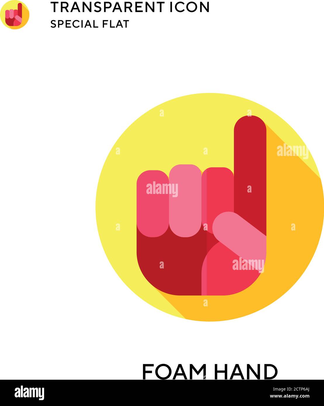 Foam hand vector icon. Flat style illustration. EPS 10 vector Stock ...